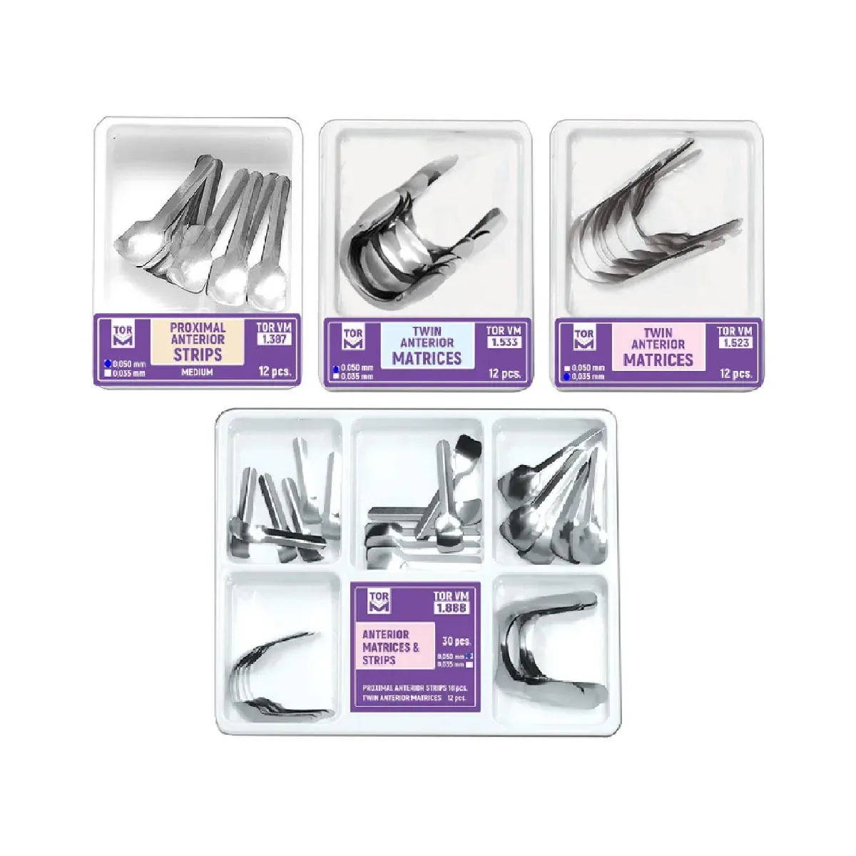 Buy TOR VM Anterior Metal Matrices & Strips Online - DentalKart