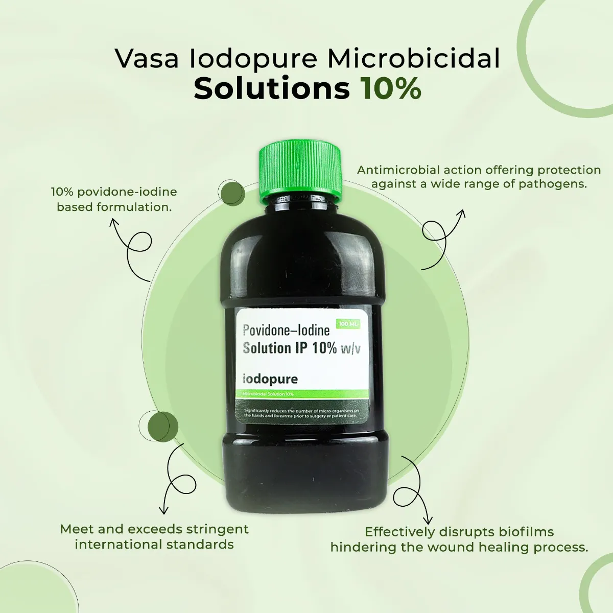 Vasa Iodopure Microbicidal Solutions (Pack of 10)