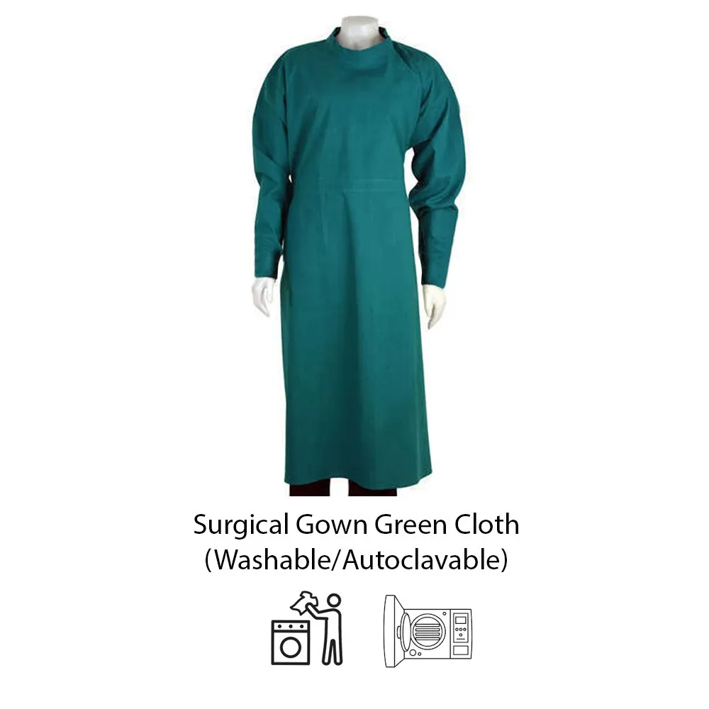 Buy Surgical Gown Green Cloth (Washable/Autoclavable) Online at Best ...