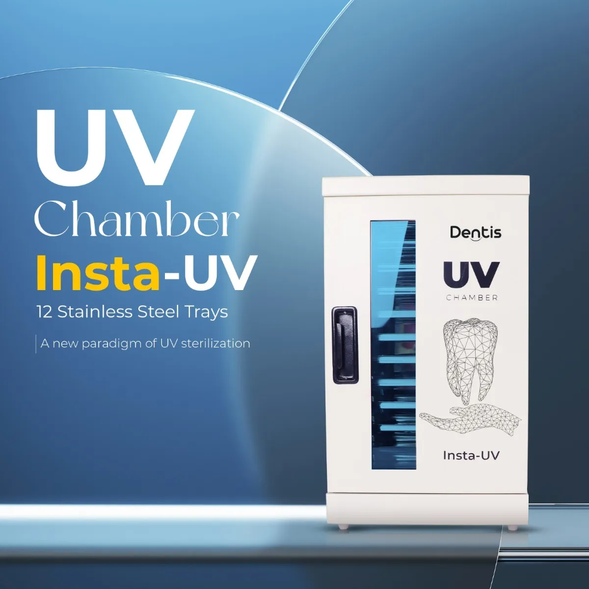Dentis UV Chamber Insta-UV (12 Stainless Steel Trays) | Dentalkart