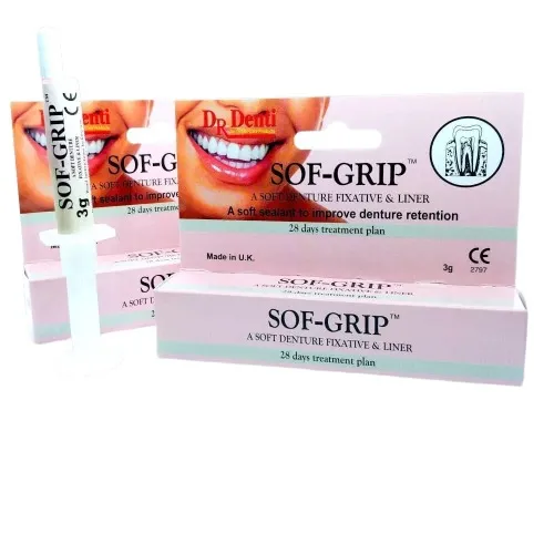 soft grip denture fixative