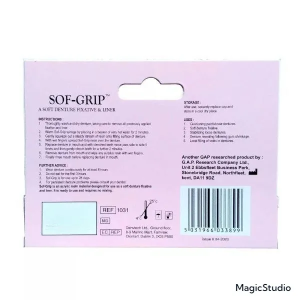 soft grip denture fixative