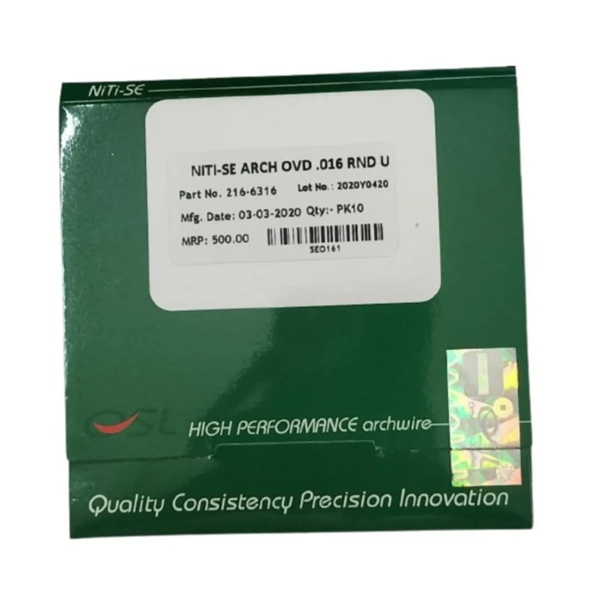 OSL Super Elastic NiTi Ovoid Form Archwires - Round