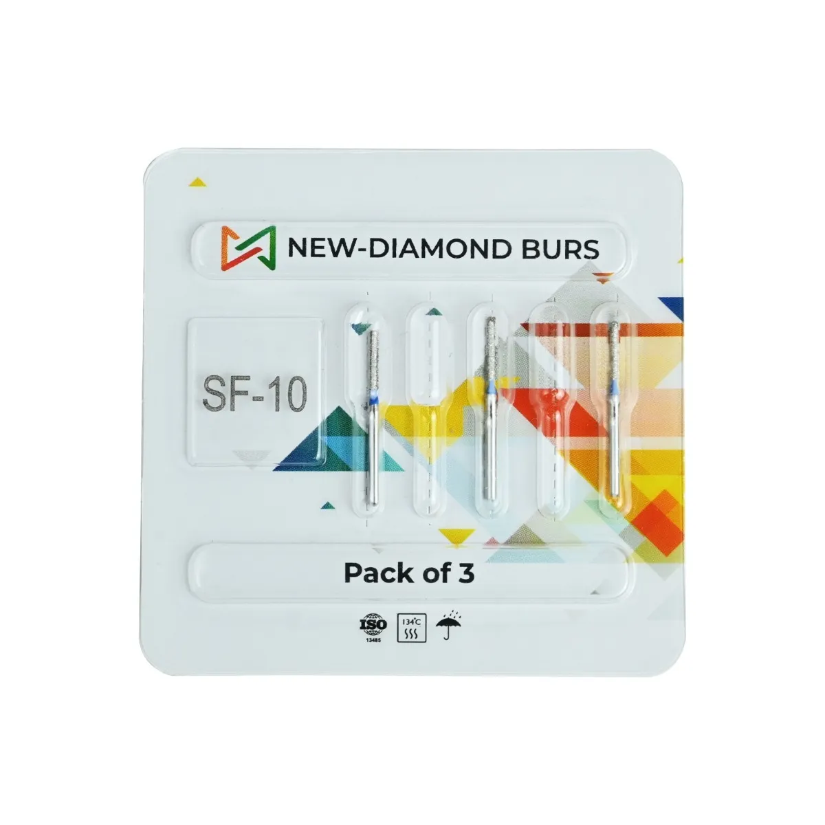 NewDiamond Straight Fissure Diamond Bur -SF (Pack of 3) | DentalKart
