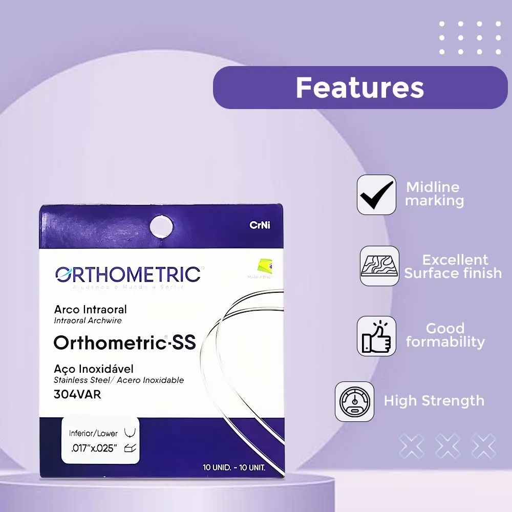 OrthoMetric SS Archwire - Rectangular (10/Pk)