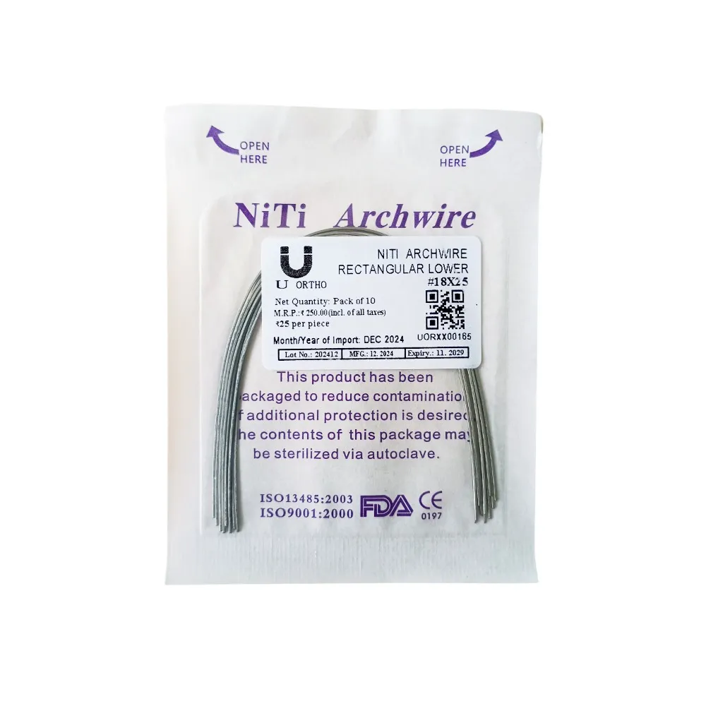 U Ortho NiTi Archwire - Rectangular (pack of 10) at Best Price | Dentalkart