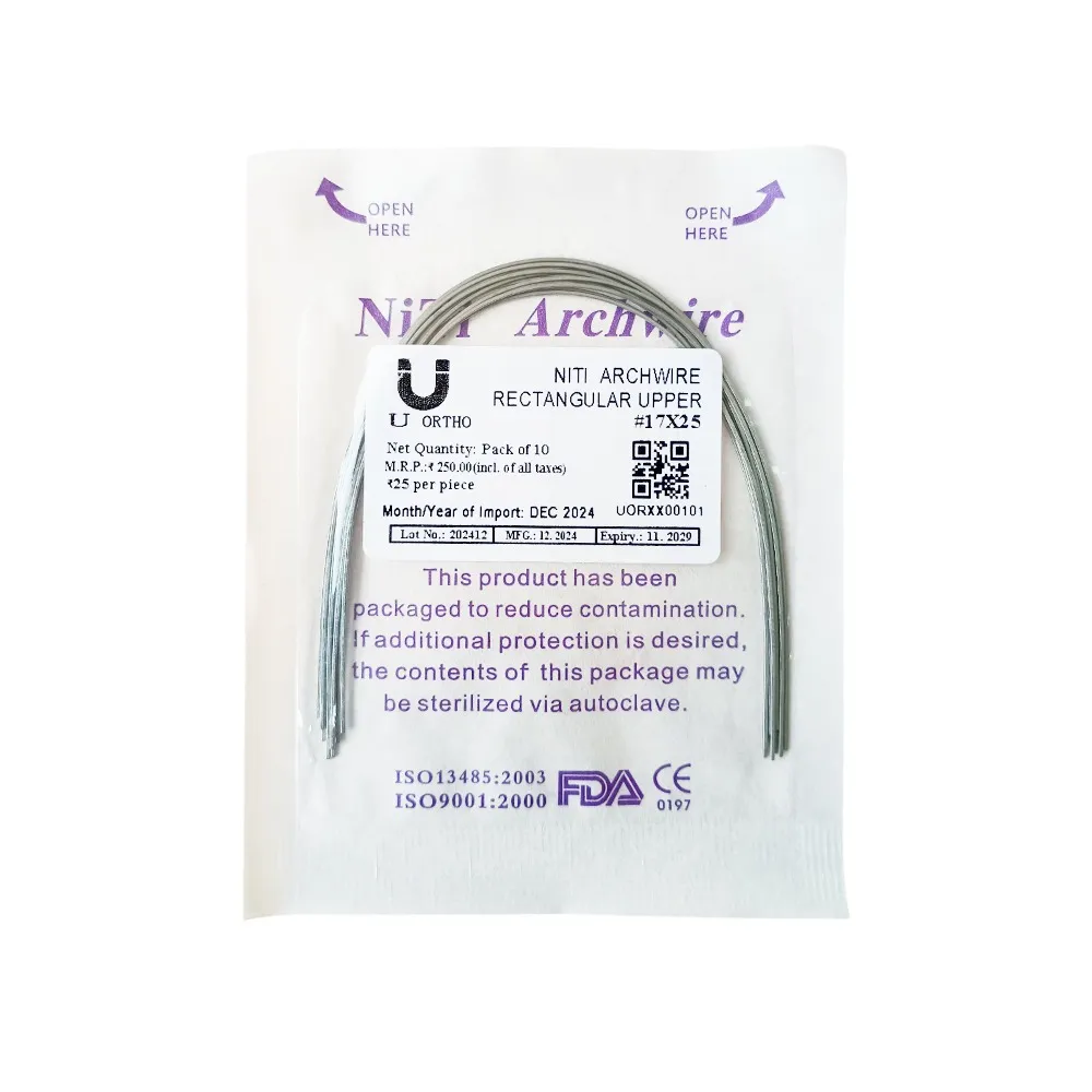 U Ortho NiTi Archwire - Rectangular (pack of 10) at Best Price | Dentalkart