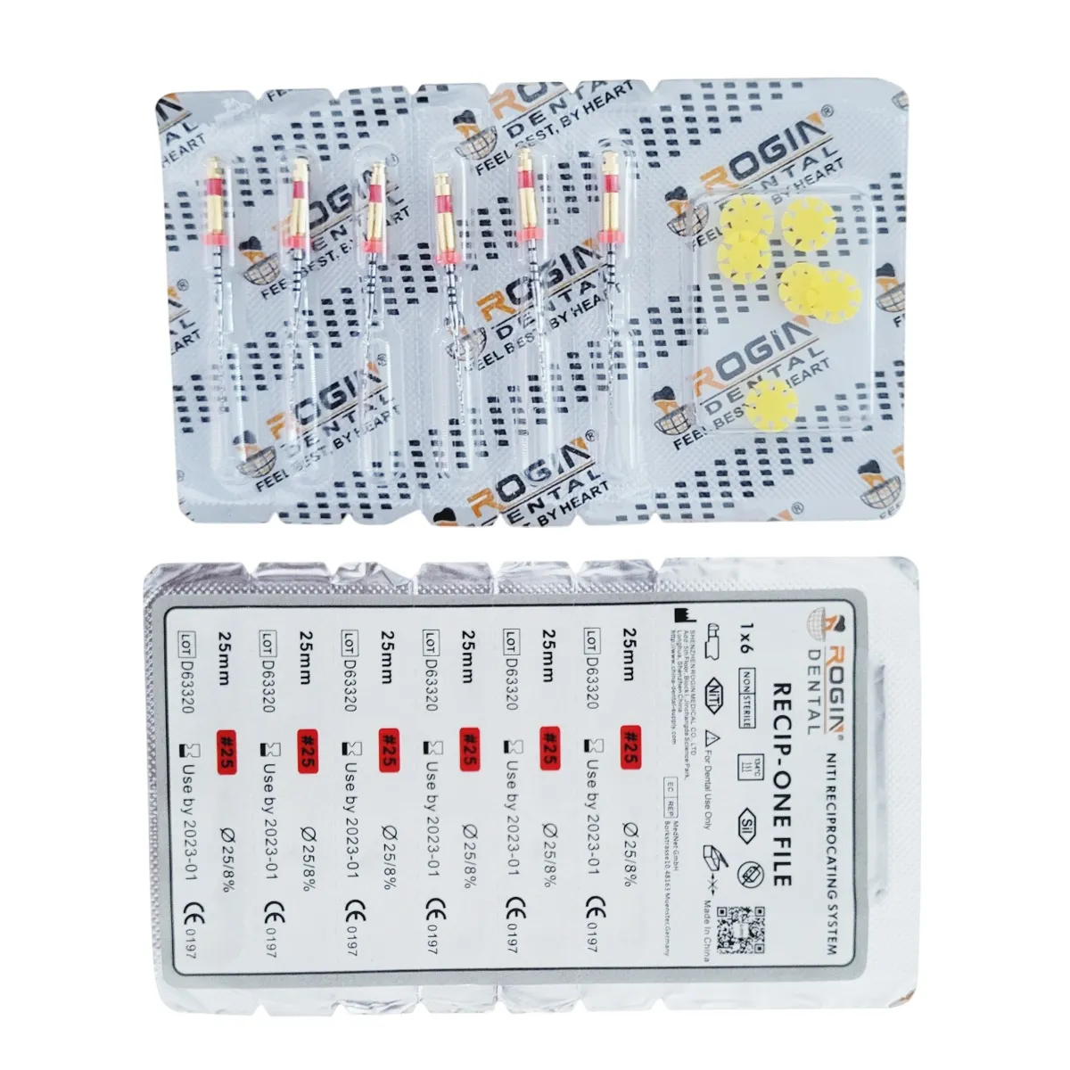 Rogin Dental Recip - One NiTi Reciprocating Files 25mm #25/8%